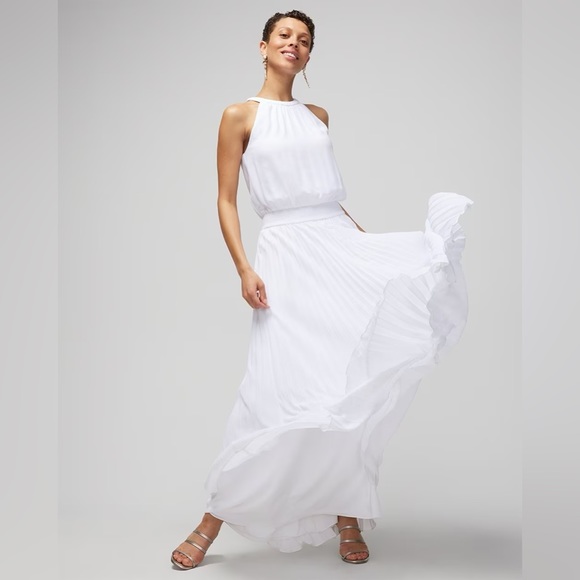 White House Black Market | Dresses | Nwt Whbm Pleated Braided Halter ...